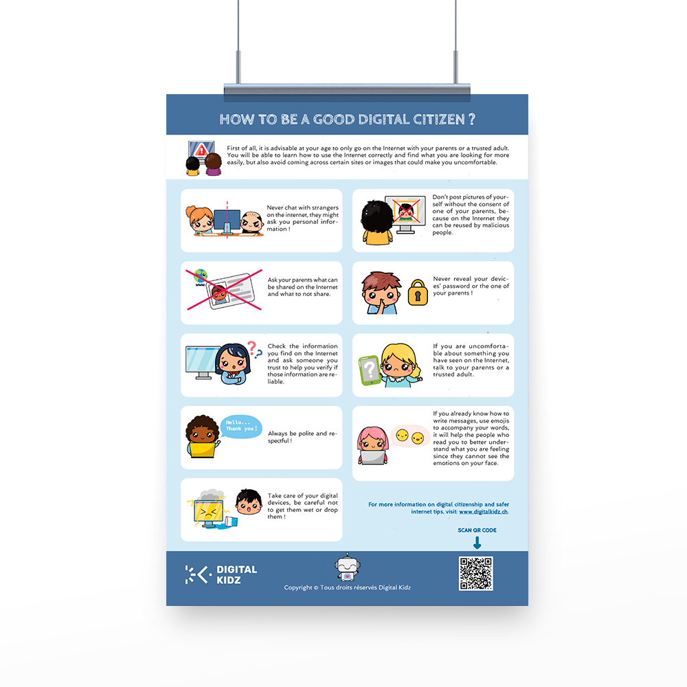 Digital Kidz - Poster PDF How to be a good digital citizen?